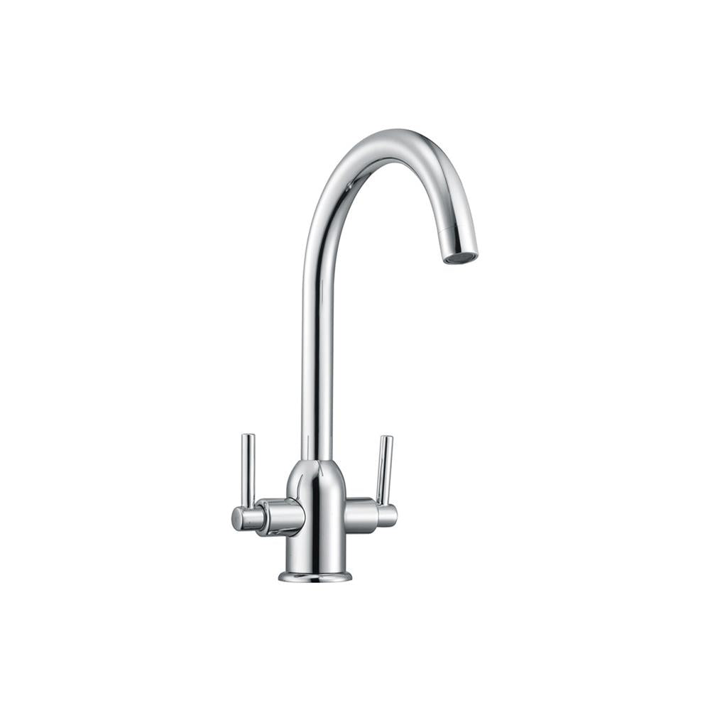 Prima Dual Lever Albany Swan Neck Mixer Tap Chrome