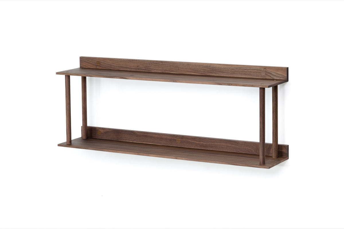Platform Wall-Hung 2 Shelf Unit - Walnut