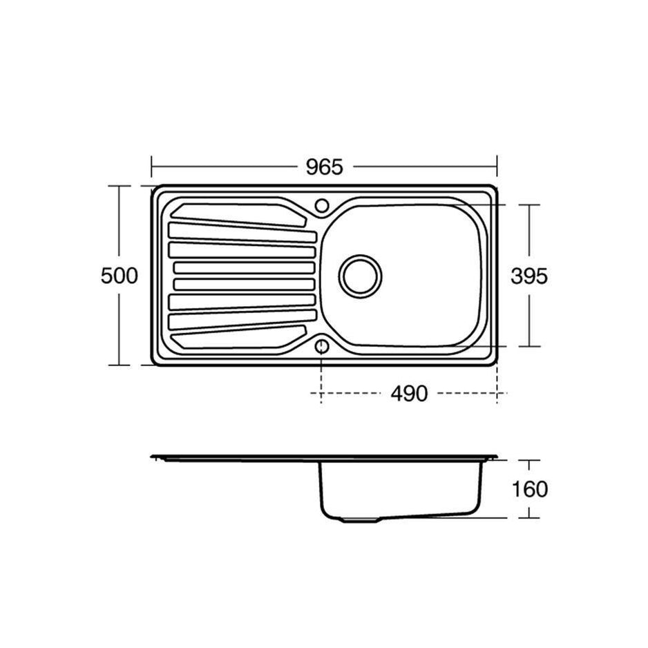Armitage Shanks Sandringham Inset Stainless Steel Kitchen Sink Pack wi